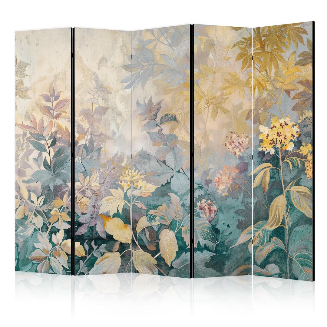 One-sided Room Divider, Folding Screen - Tapestry Pattern With Meadow ...