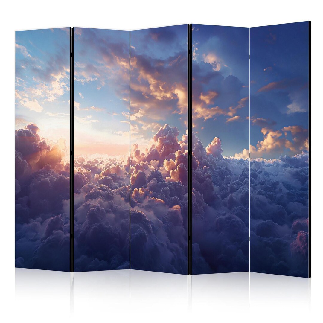 Single-sided Room Divider, Screen - the Sun in Hiding: the Golden Face ...