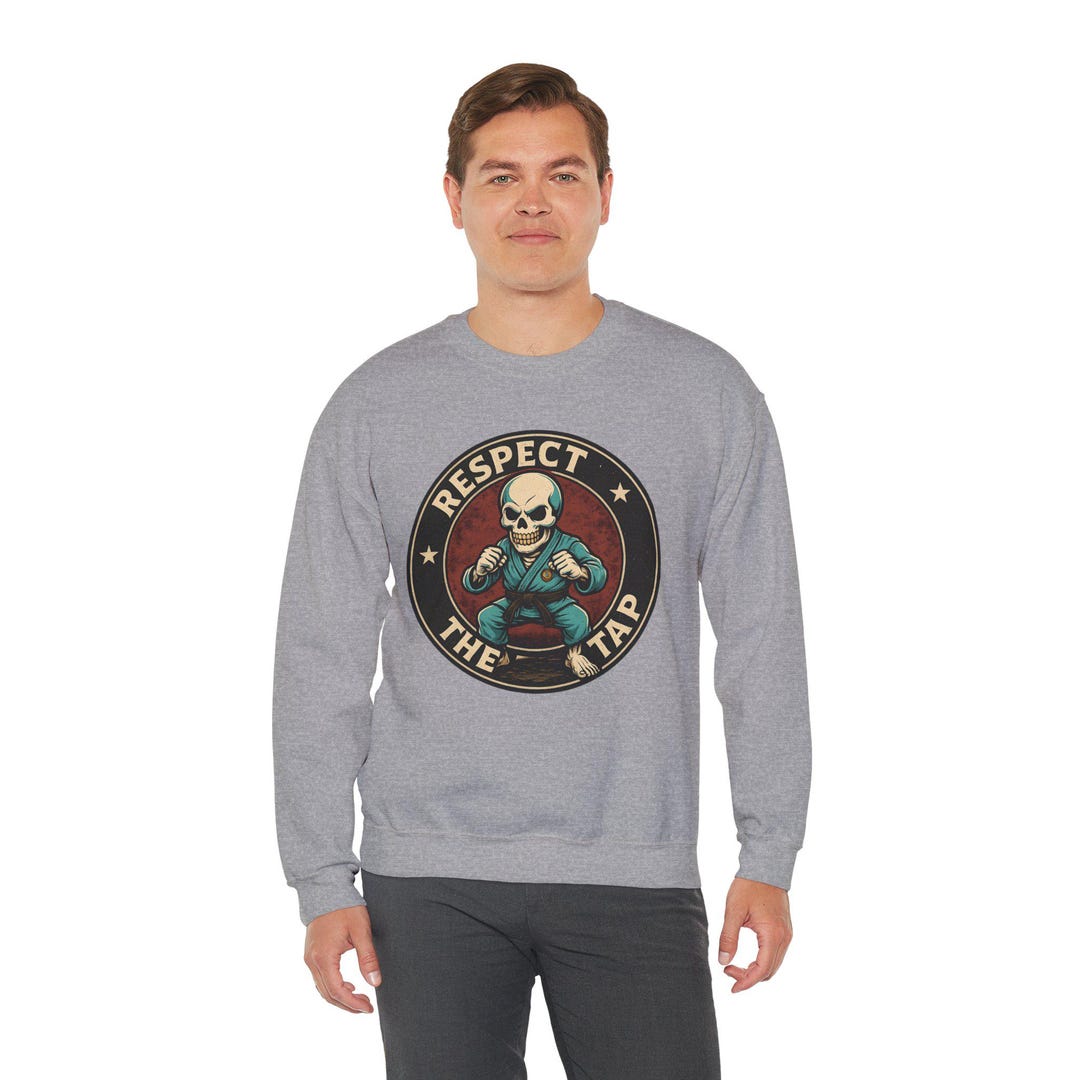 Respect the Tap Skeleton Grappler Crewneck Sweatshirt | Retro Skull ...