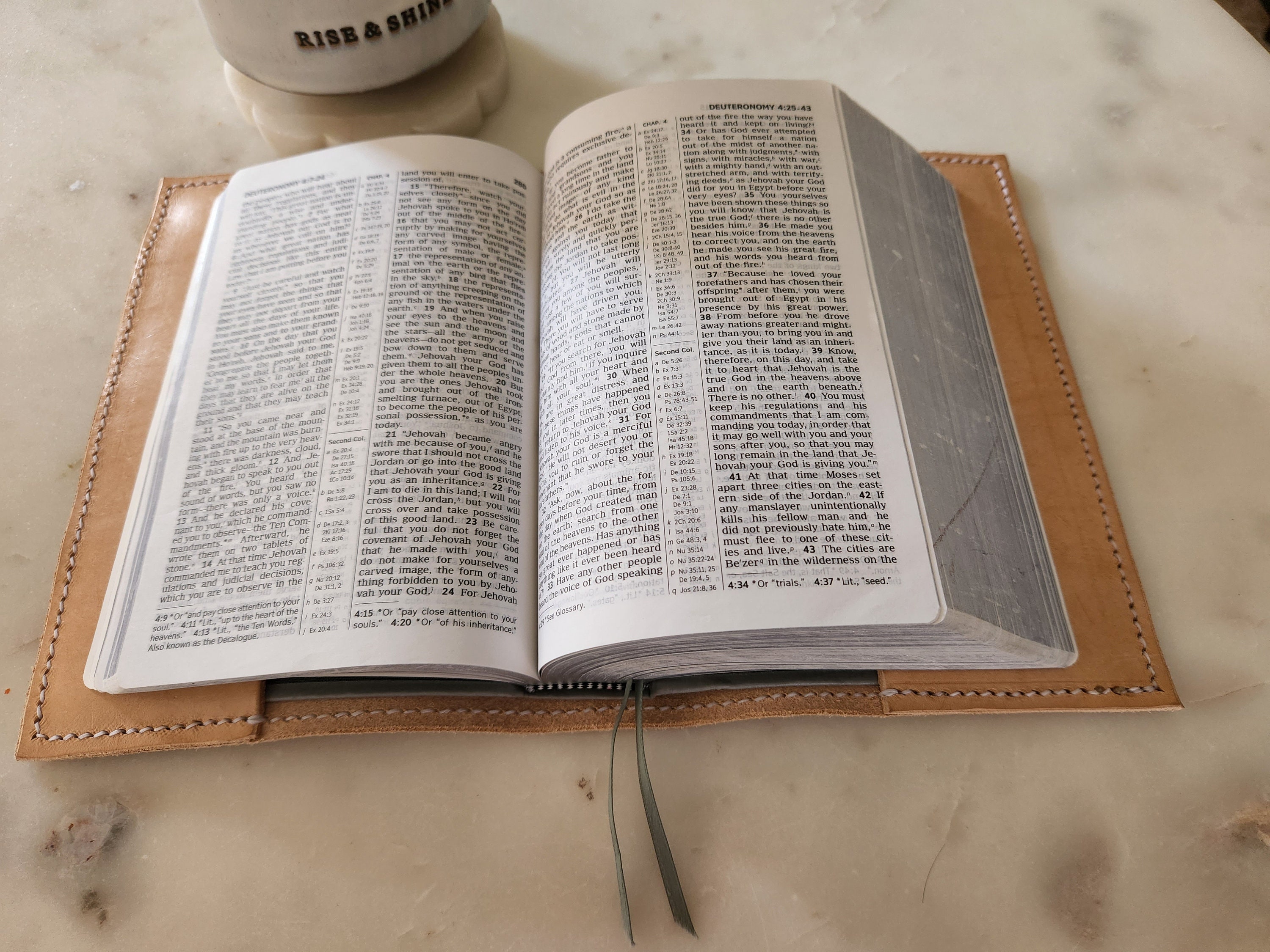 Handmade Full-grain Leather New World Translation Bible Cover (2013 Nwt ...