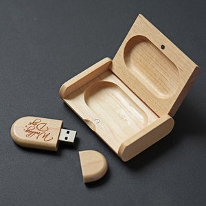 Laser Engraved Wooden USB Key and Box Personalized Wooden USB Key ...