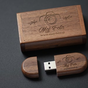 Laser Engraved Wooden USB Key and Box Personalized Wooden USB Key ...
