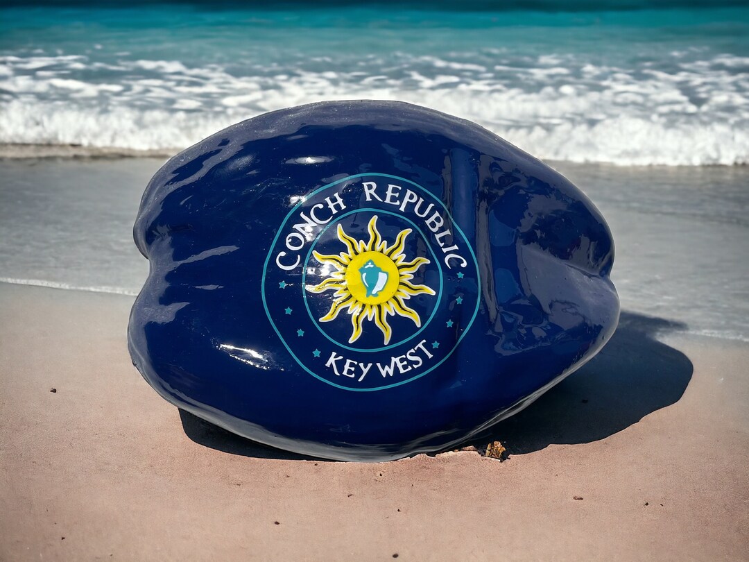 Hand Crafted Key West Coconut: Conch Republic Wall Decor - Etsy