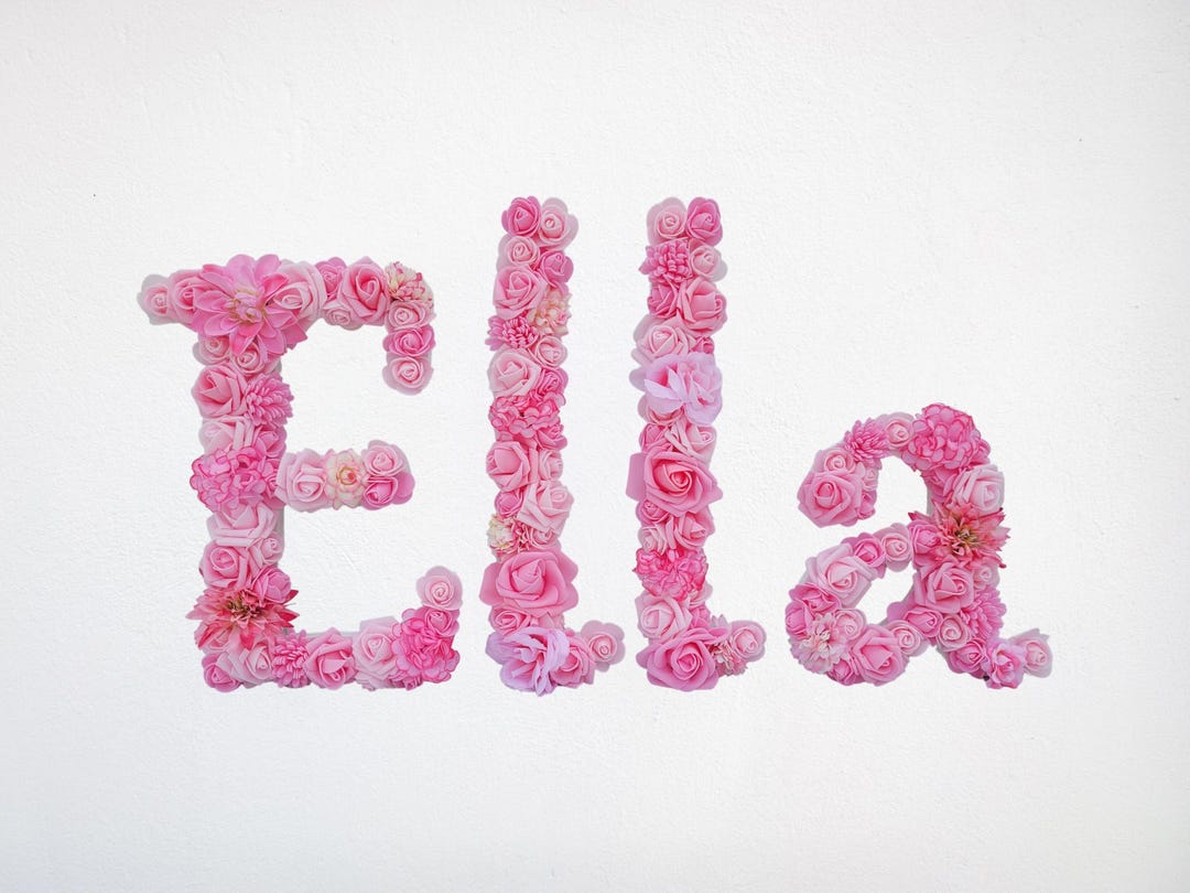 Flower Letters, Nursery Name Sign, Wall Art, Flower Letter Names ...