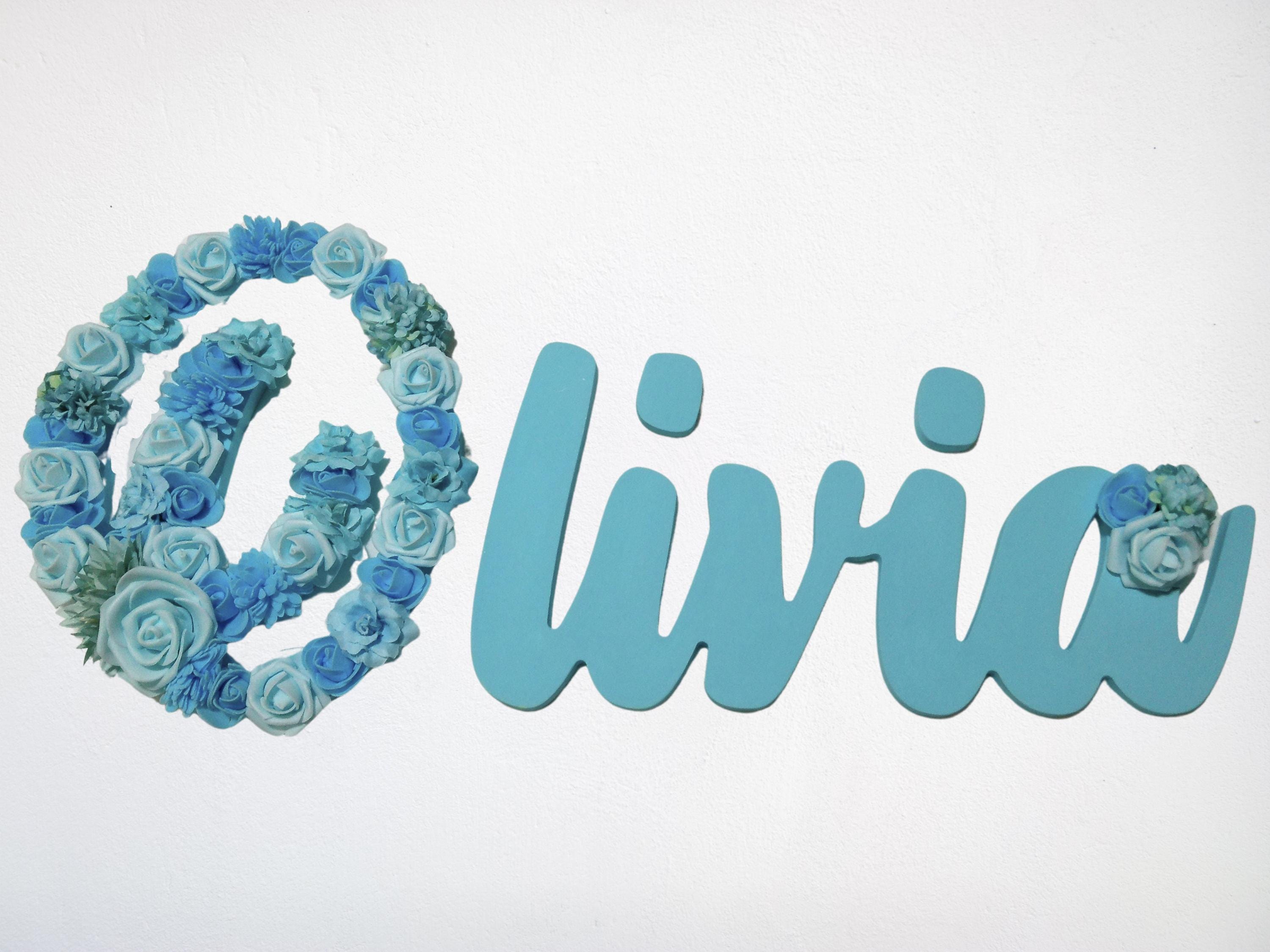 Flower Letters, Nursery Name Sign, Wall Art, Flower Letter Names ...