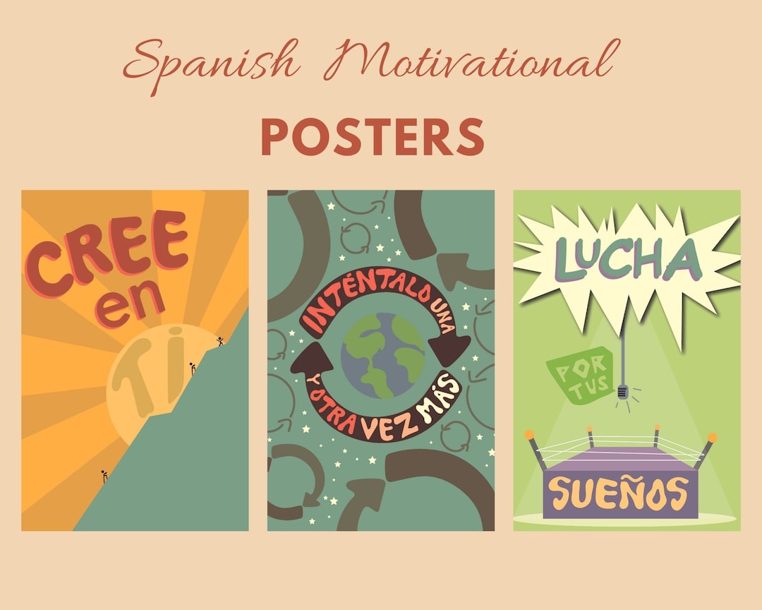 Spanish Motivational Posters, Bilingual Classroom Decor, Spanish ...