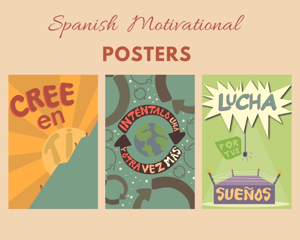 Spanish Motivational Posters, Bilingual Classroom Decor, Spanish ...