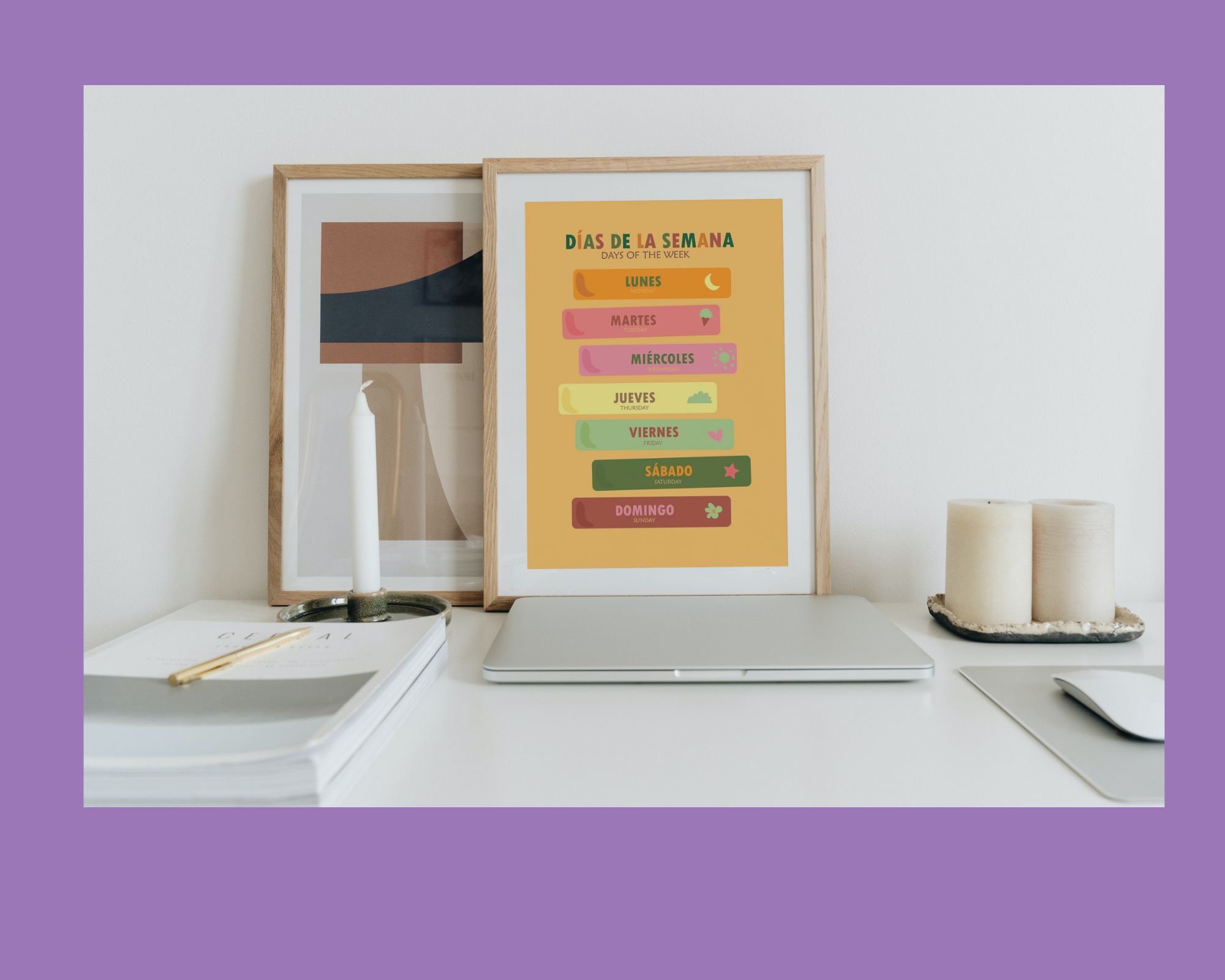 Spanish Bilingual Educational Classroom Poster Days of the - Etsy