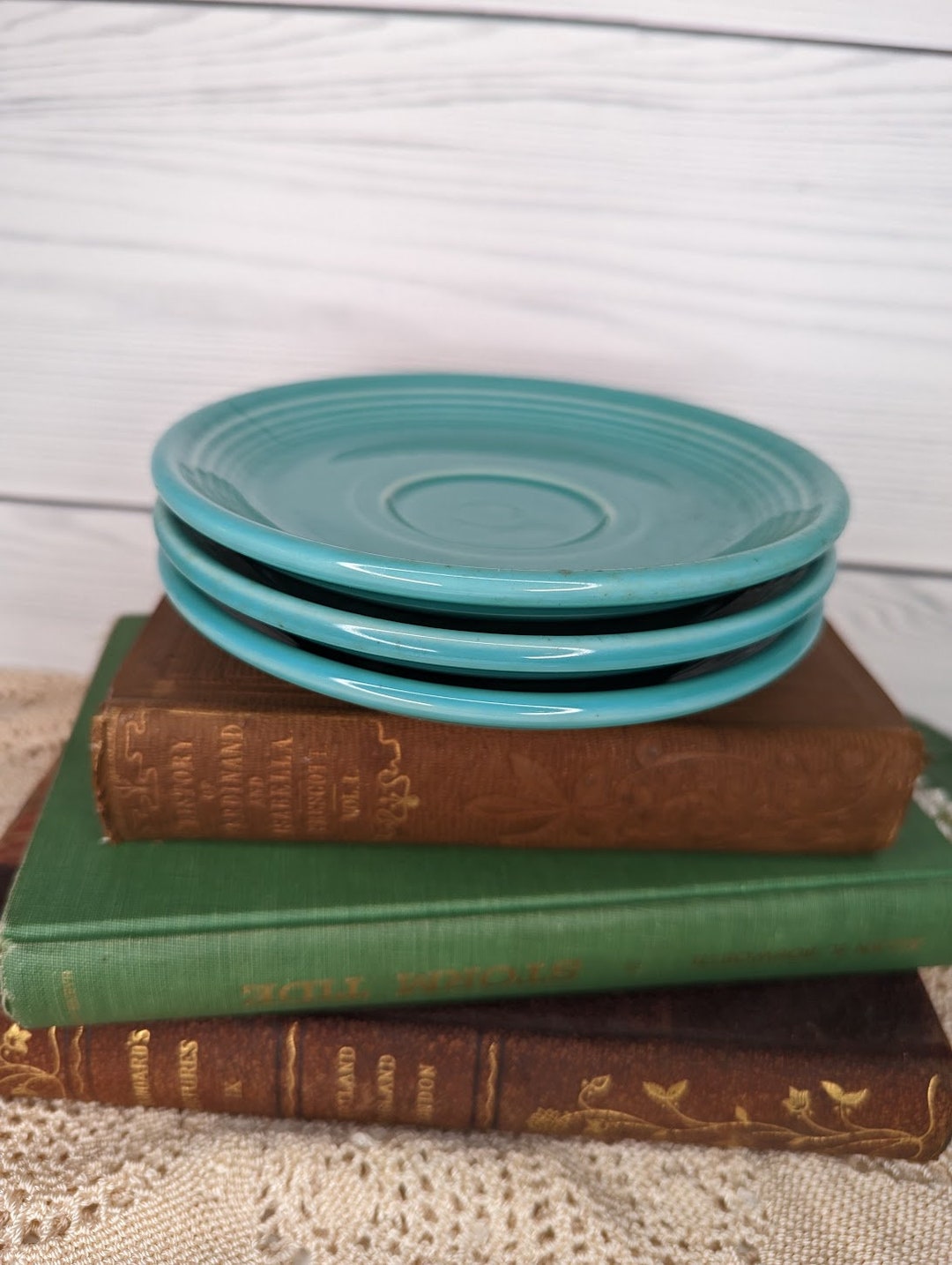 Fiesta Saucers Turquoise Teal Blue Set of 3 - Etsy