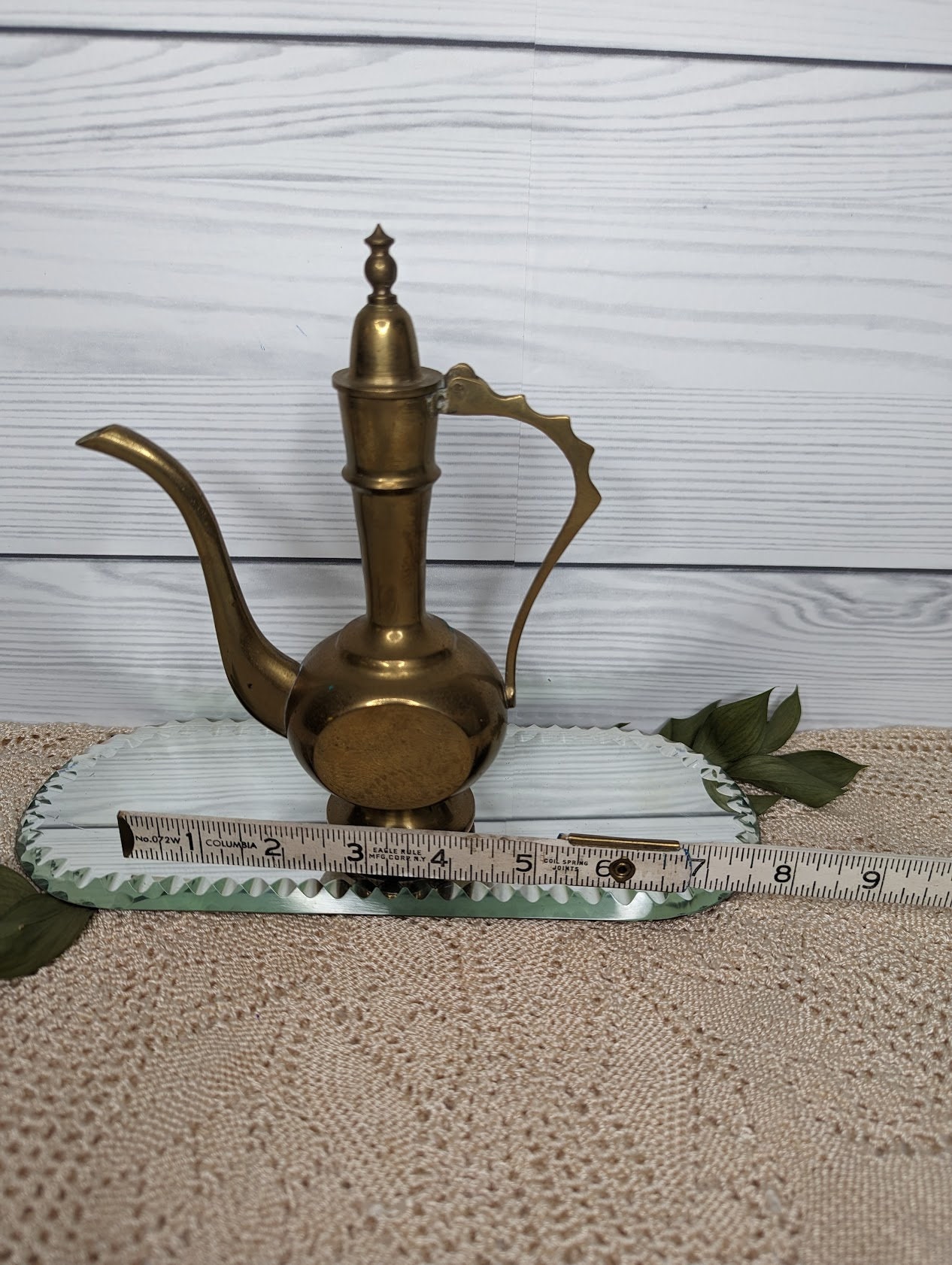 Vintage Brass Thin Tea Pot - Etsy