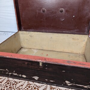 Vintage Decorative Metal Box With Brass Handle - Etsy