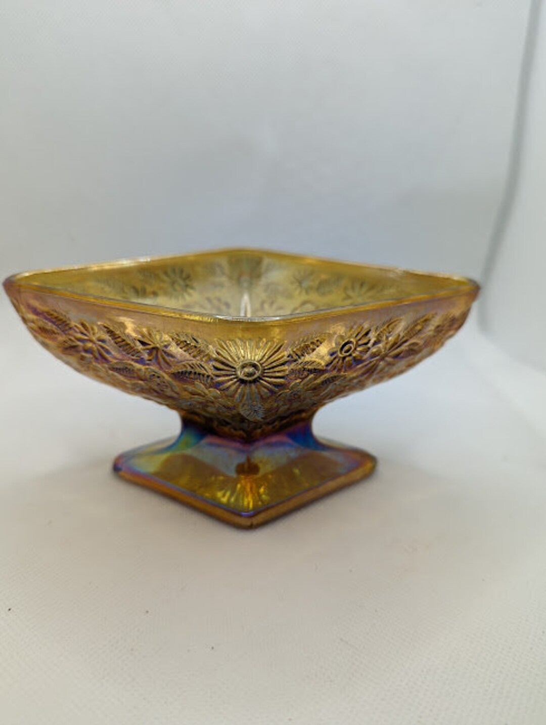 Carnival Glass Candy Dish - Etsy