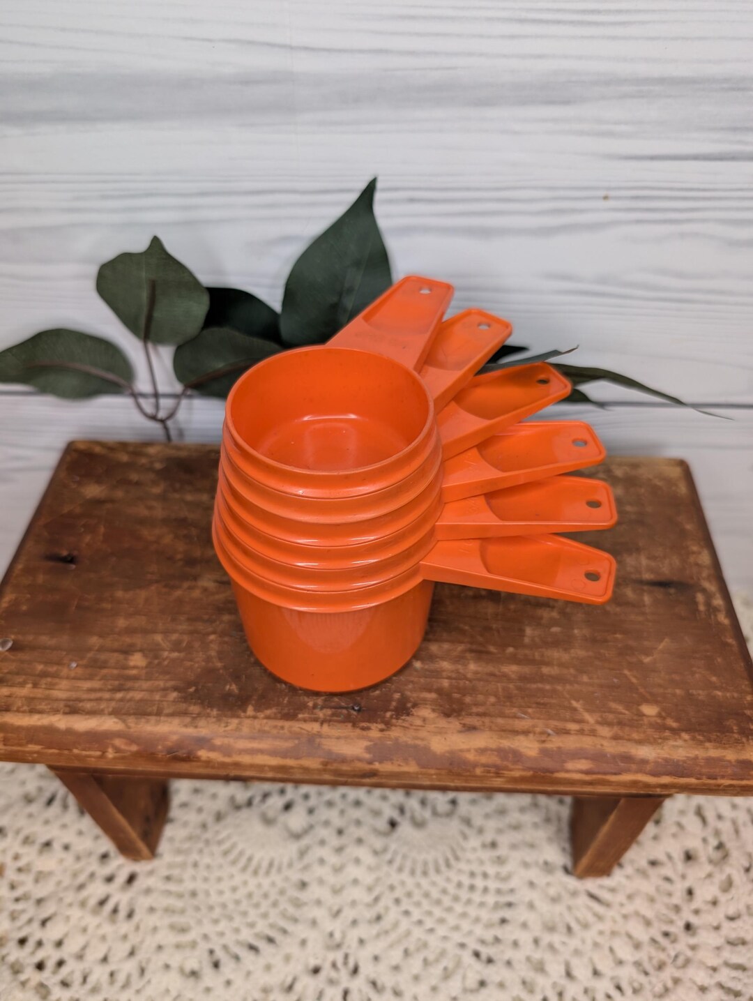 Vintage Tupperware Full Set of Orange Measuring Cups - Etsy