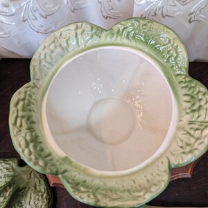 Vintage Ceramic Lettuce Tureen With Lid and Ladle - Etsy