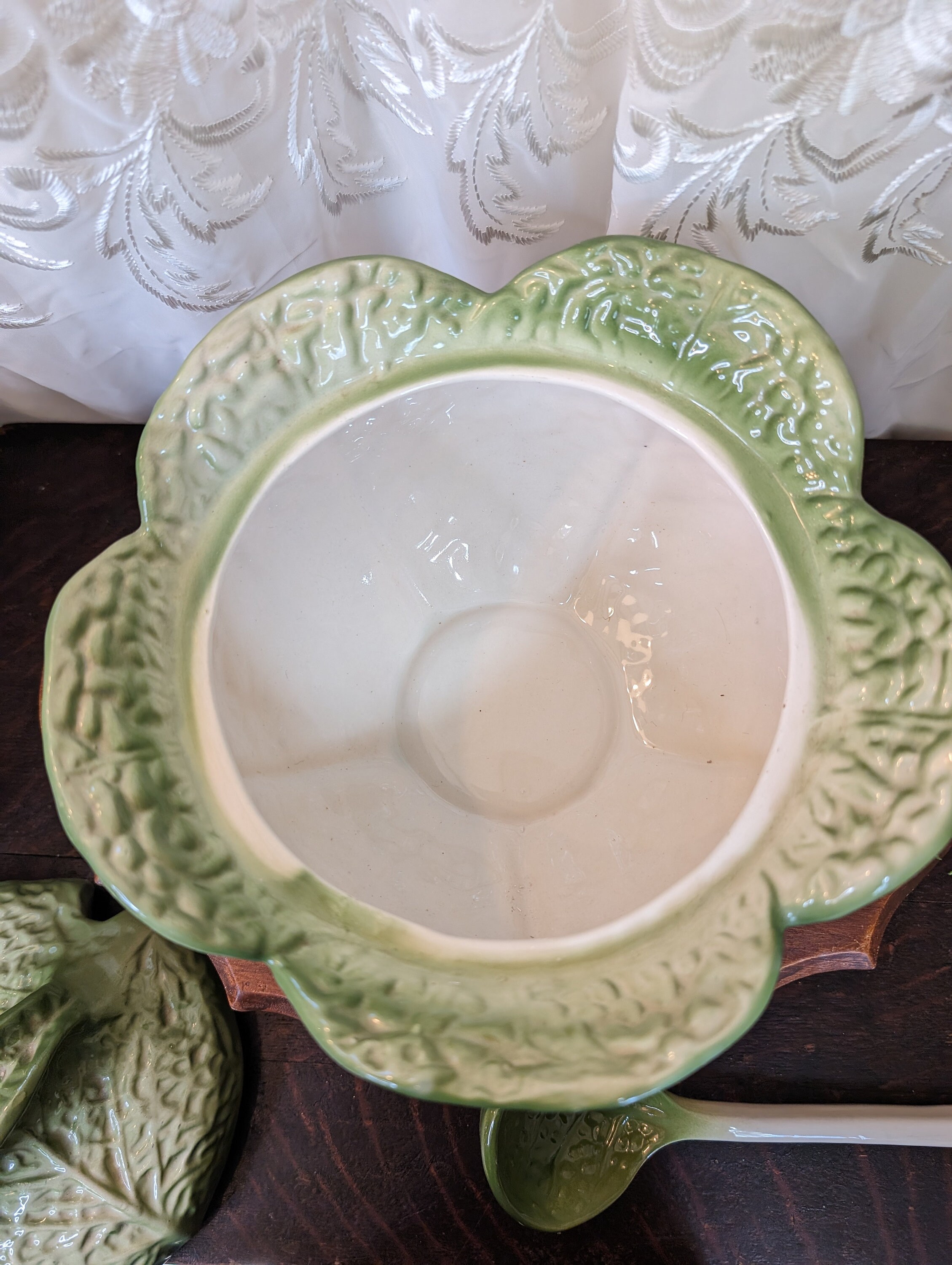 Vintage Ceramic Lettuce Tureen With Lid and Ladle - Etsy