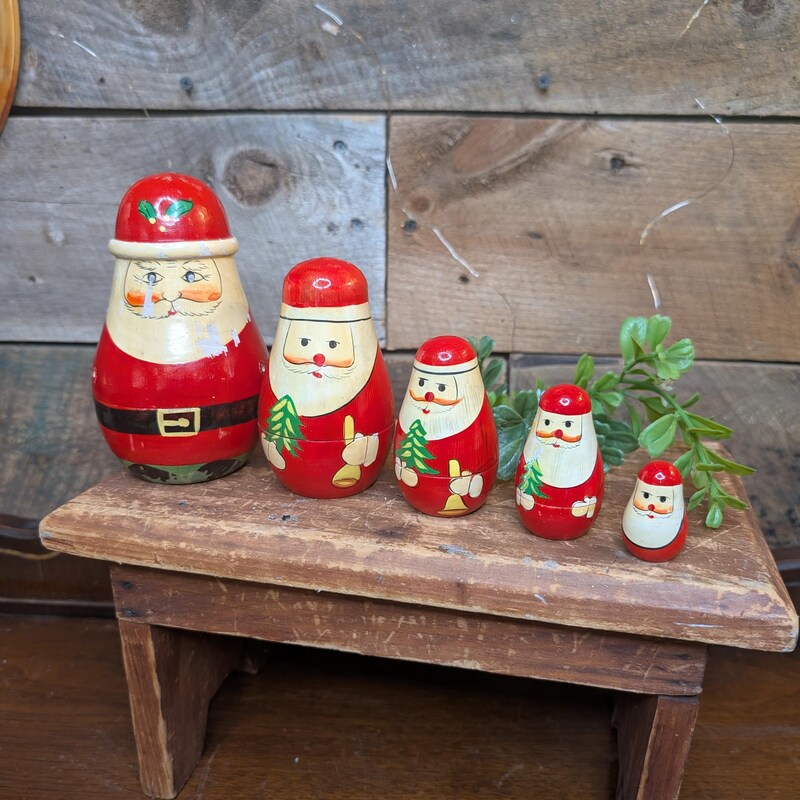 Santa Nesting Dolls - Etsy