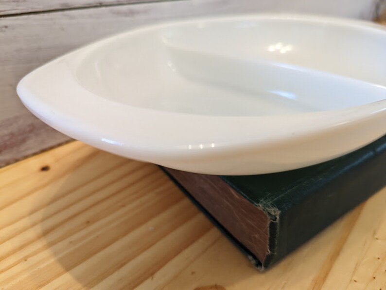 Vintage White Pyrex Divided Casserole Serving Dish - Etsy