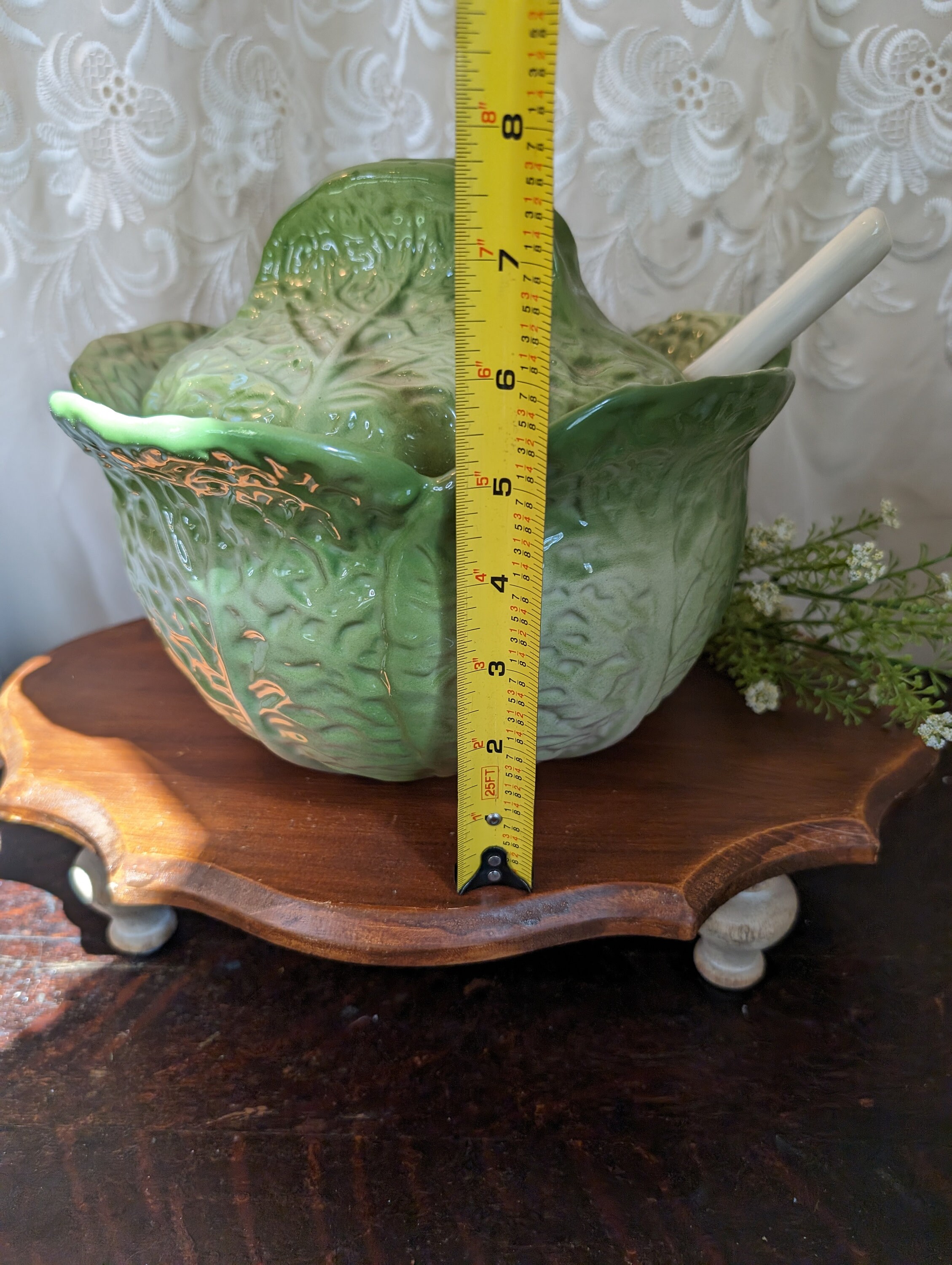 Vintage Ceramic Lettuce Tureen With Lid and Ladle - Etsy