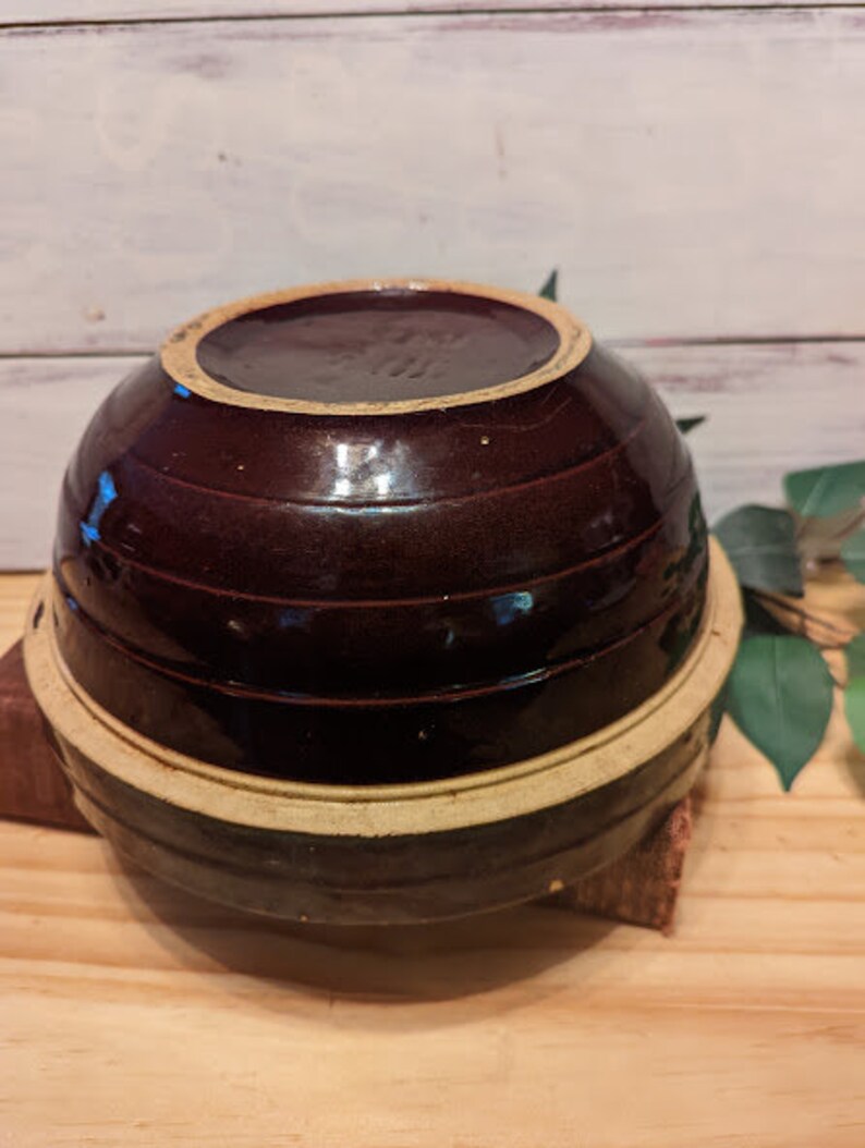 Antique Stoneware Pottery Mixing Bowl - Etsy