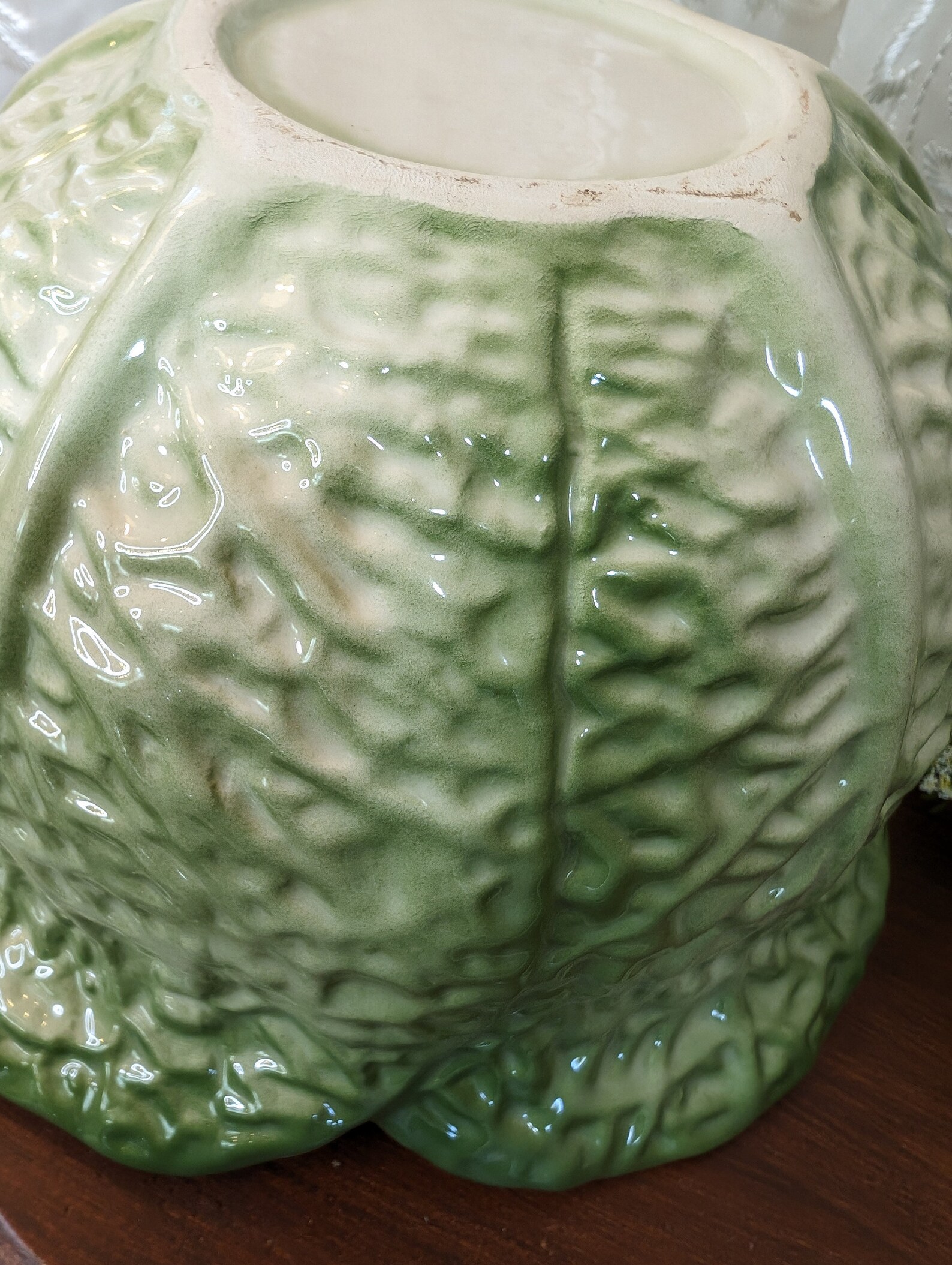 Vintage Ceramic Lettuce Tureen With Lid and Ladle - Etsy