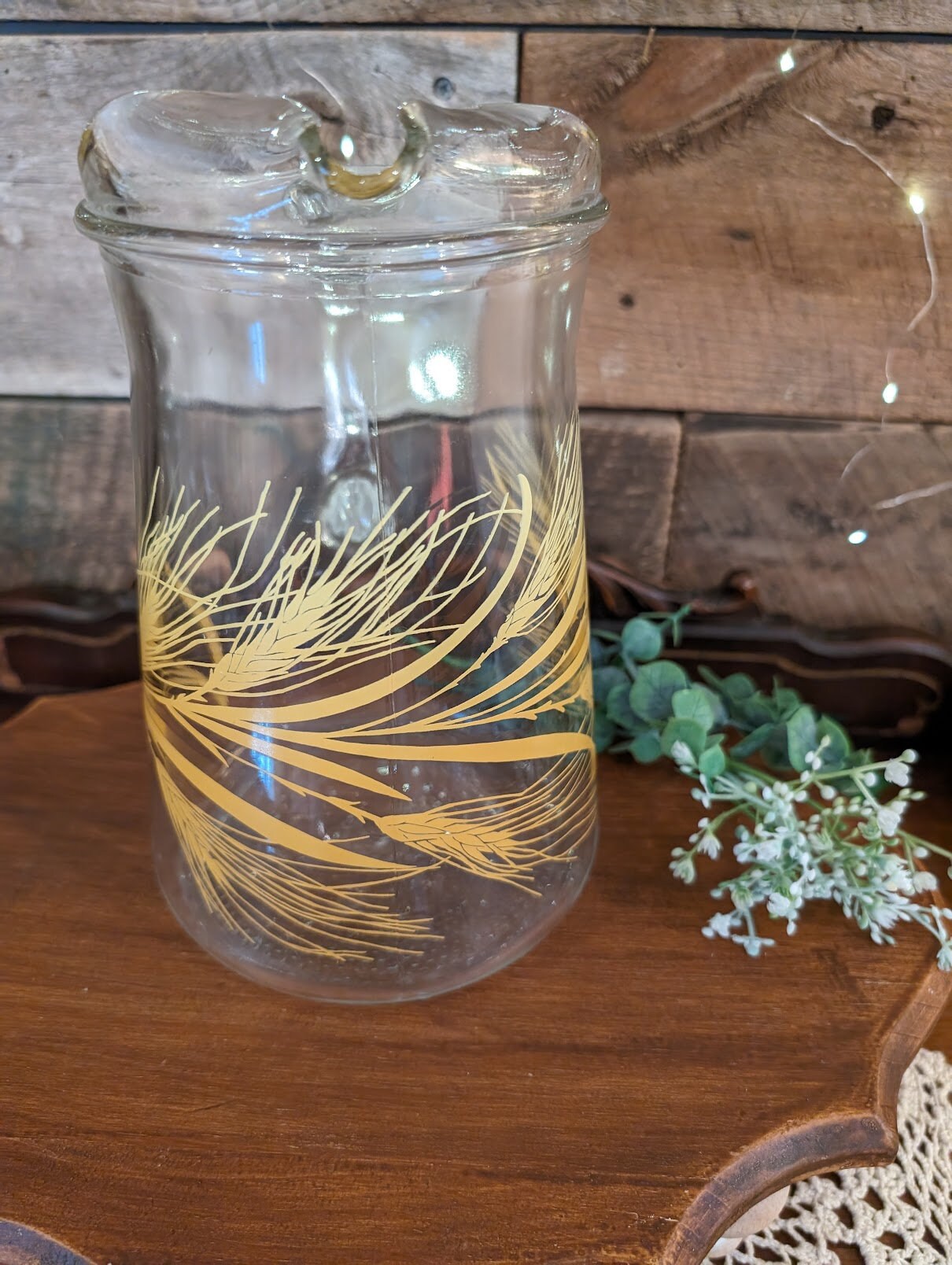 Vintage Libbey Glass Wheat Pattern Pitcher - Etsy