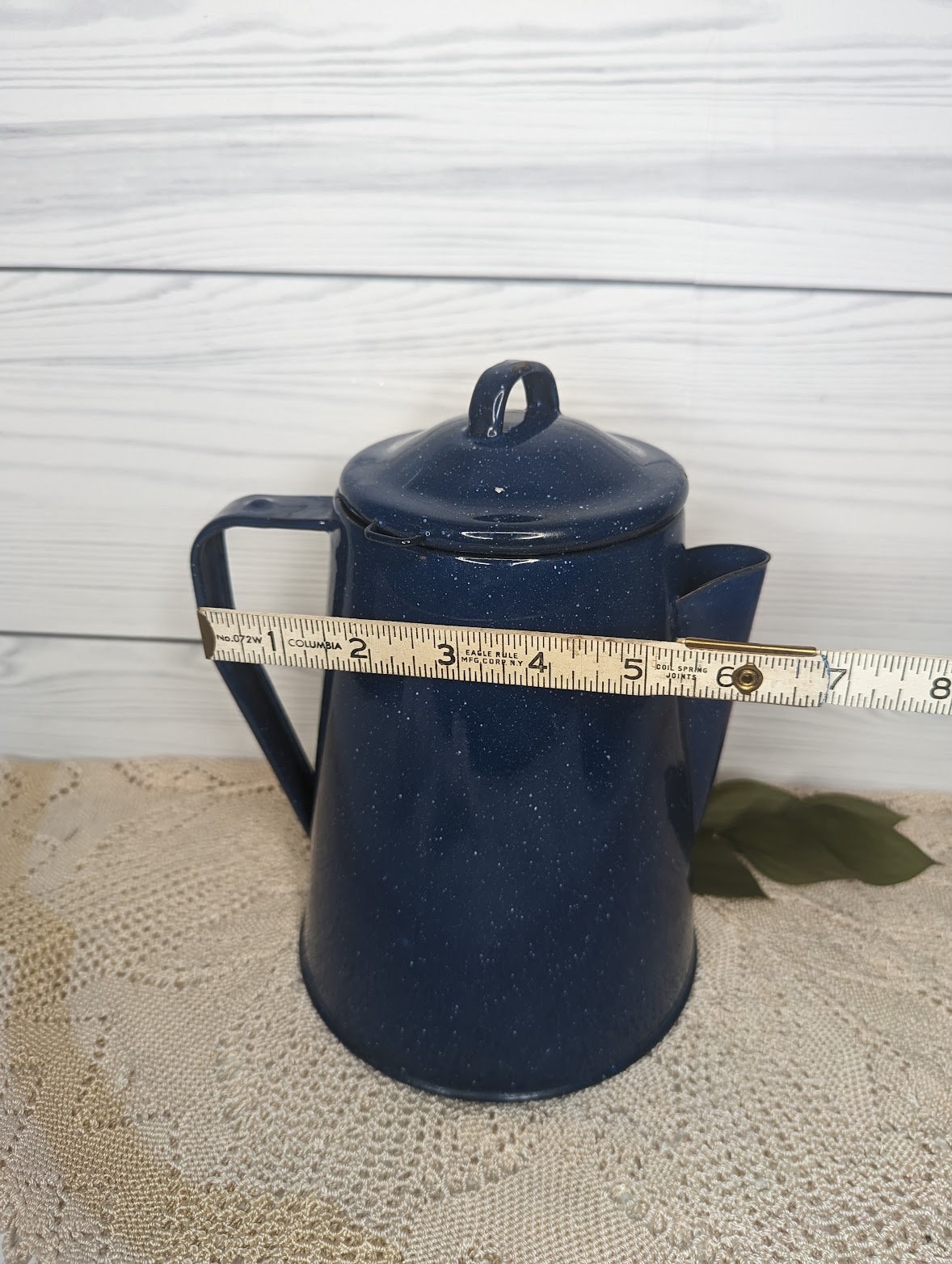 Vintage Blue Graniteware Coffee Kettle Camp Kettle With Percolator - Etsy