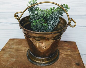 Vintage Iron Bucket With Handle 70s Collectables Rustic - Etsy