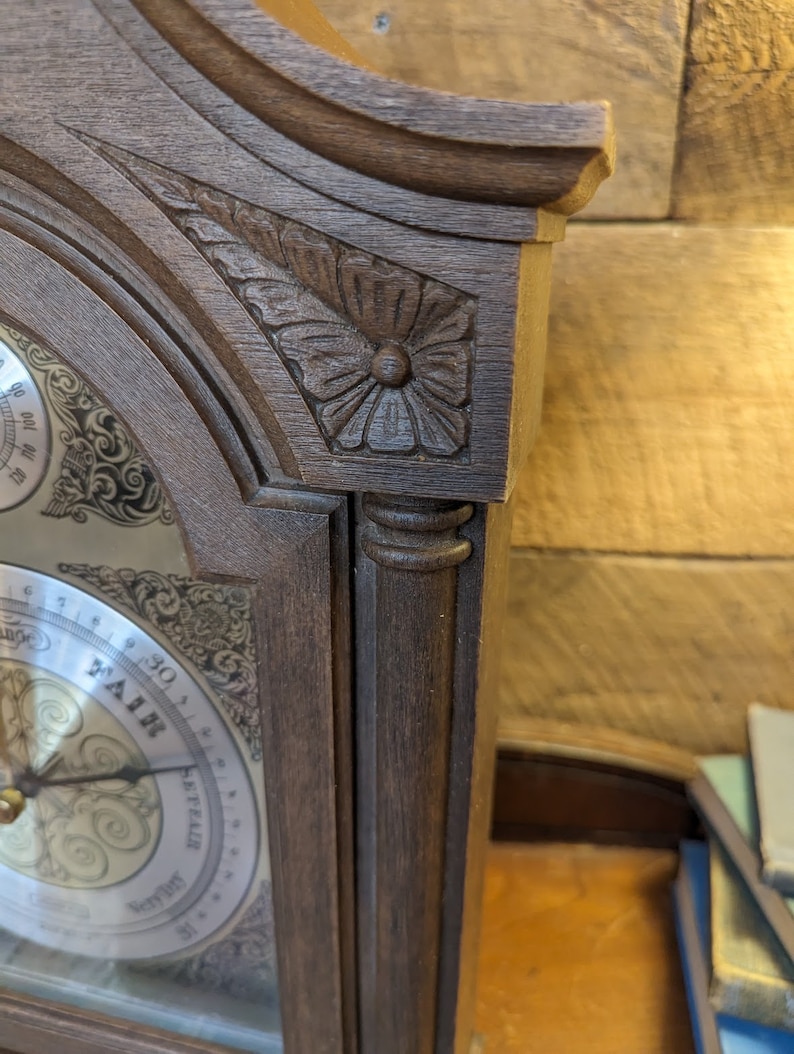 Vintage Barometer Carved Wood Look and Gold Detail - Etsy