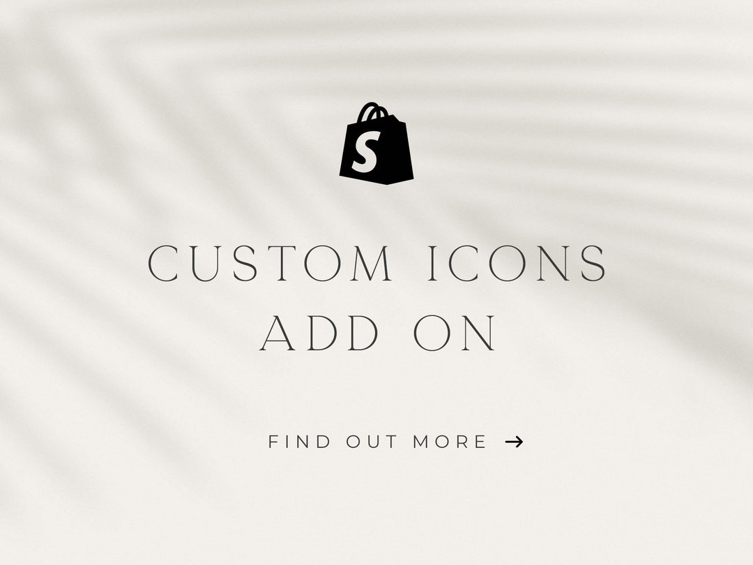 Custom Icons Shopify Theme Add On - Etsy