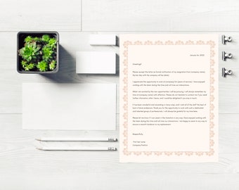 Professional Resignation Letter Template - Maintain a Positive Resource ...