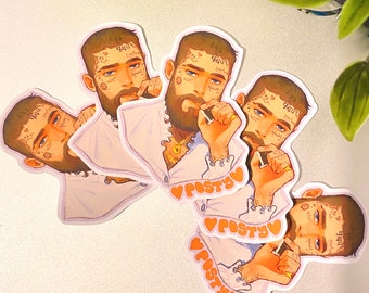 Post Malone Die Cut Vinyl Sticker Decal Planner Journal Singing Rap Fun ...