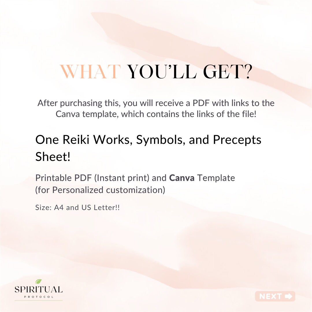 Reiki Guide Sheet: Symbols, Precepts, and How Reiki Works (printable ...