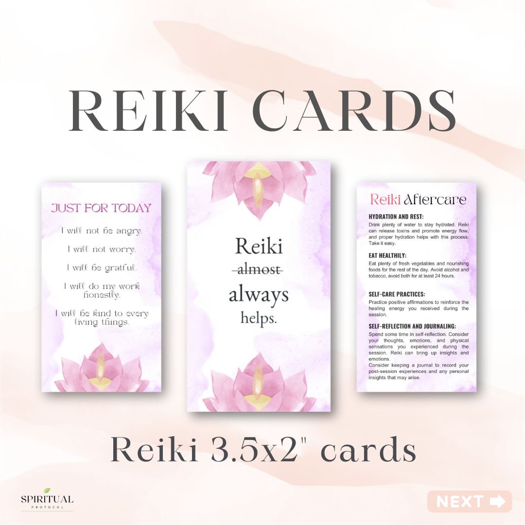 Reiki Cards Bundle: Aftercare, Benefits, Principles (printable Pdfs) - Etsy
