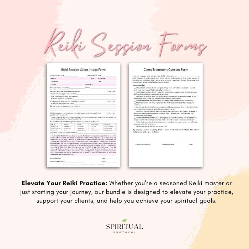 The COMPLETE Reiki Form Bundle, Reiki Intake Form, Distant Reiki Form ...