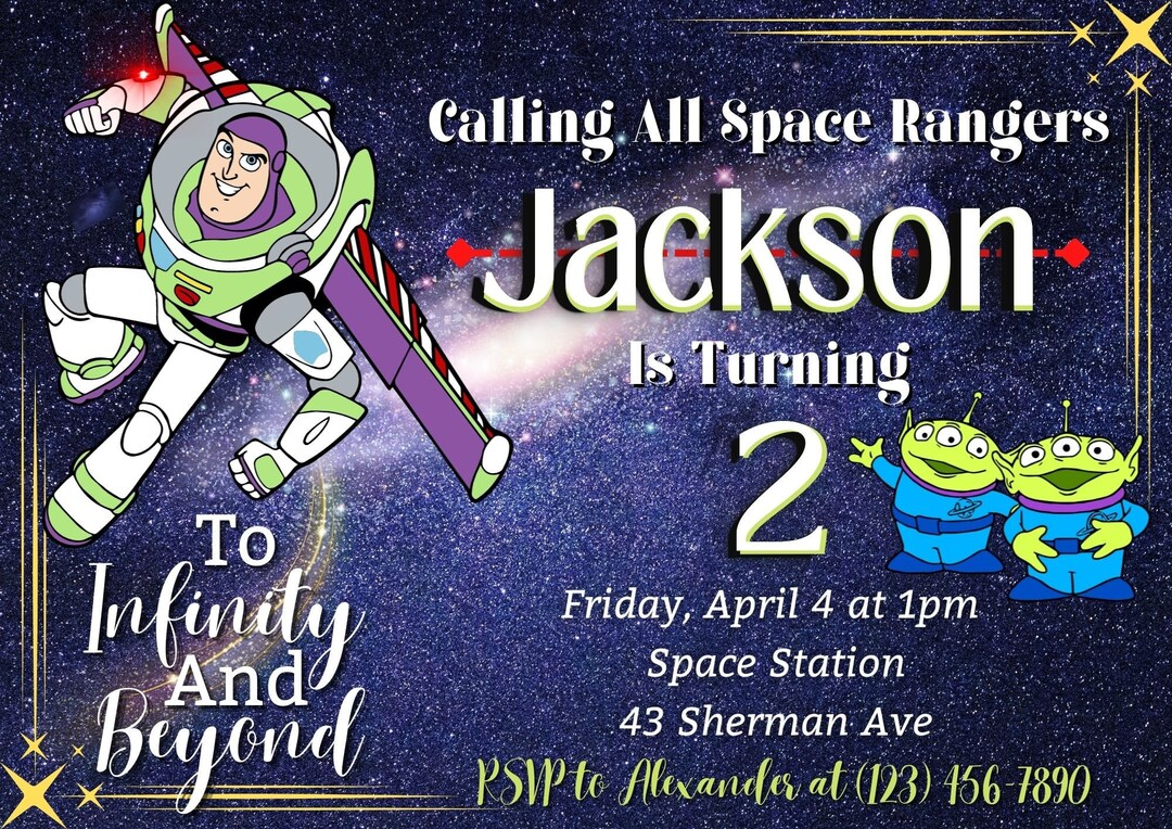 Buzz Lightyear Birthday Invite D - Etsy
