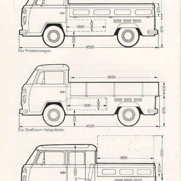Vw Bus Drawing - Etsy