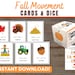 Fall Movement Cards & Dice | Printable Autumn Activity Flashcards for ...