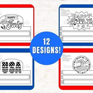 Fourth of July Paper Crown Hats | 4th of July Kids Craft Activity ...