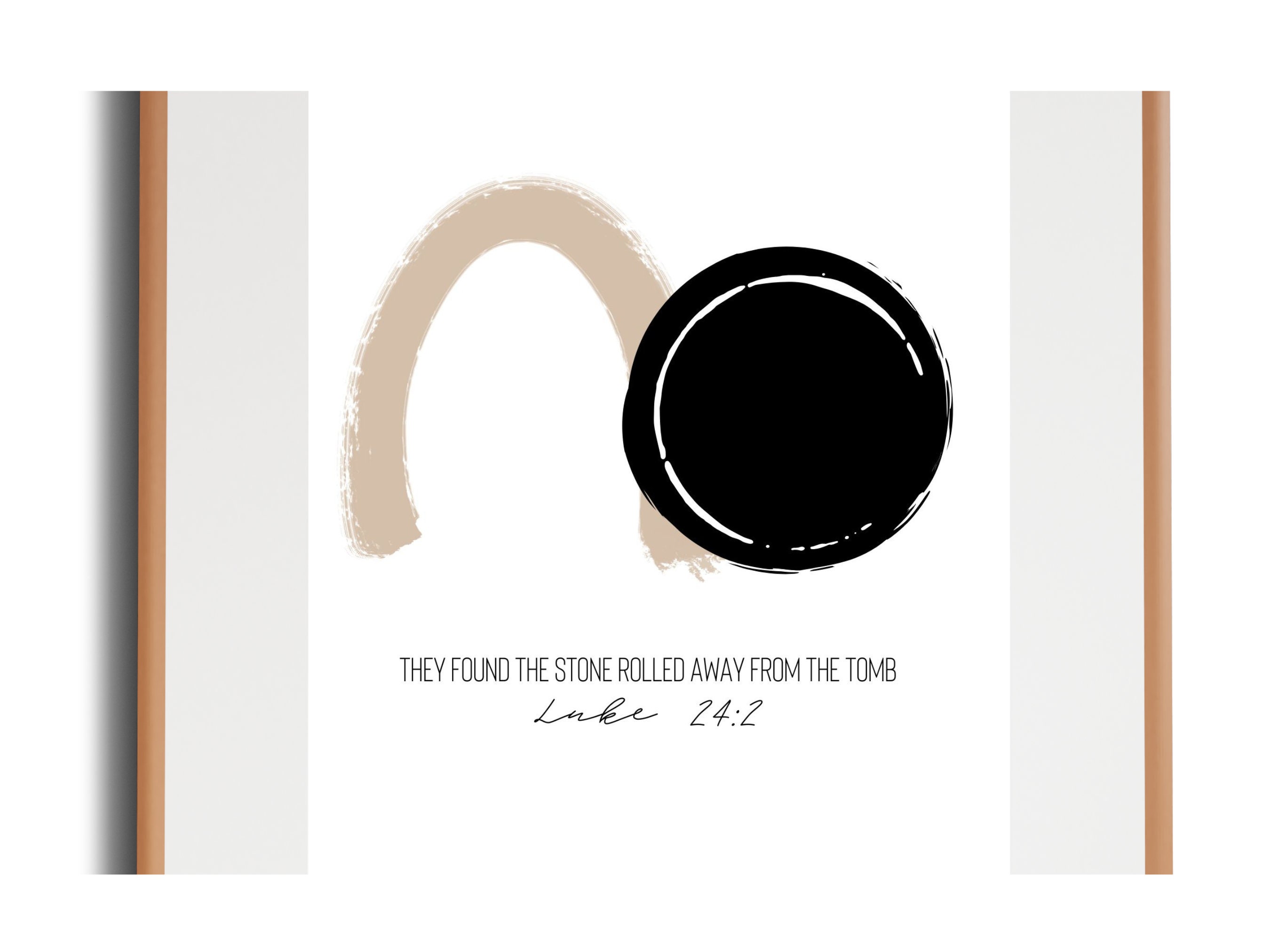 He is Risen Wall Art | Empty Tomb Print | Easter Decor | Luke 24:2 ...