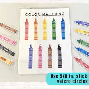 Color Matching Printable Worksheet | Busy Binder Printable | Learn ...