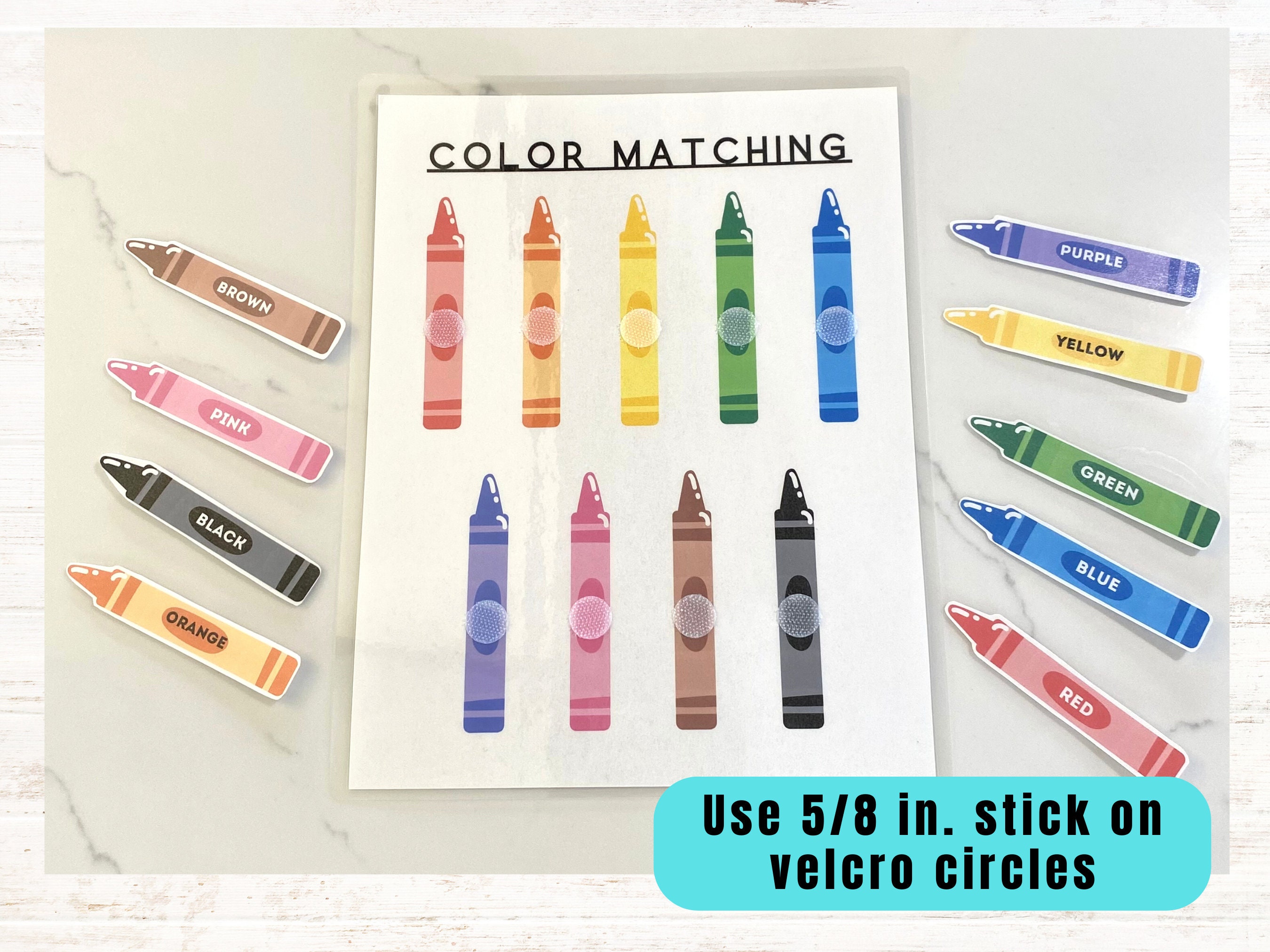 Color Matching Printable Worksheet Busy Binder Printable Learn Colors ...
