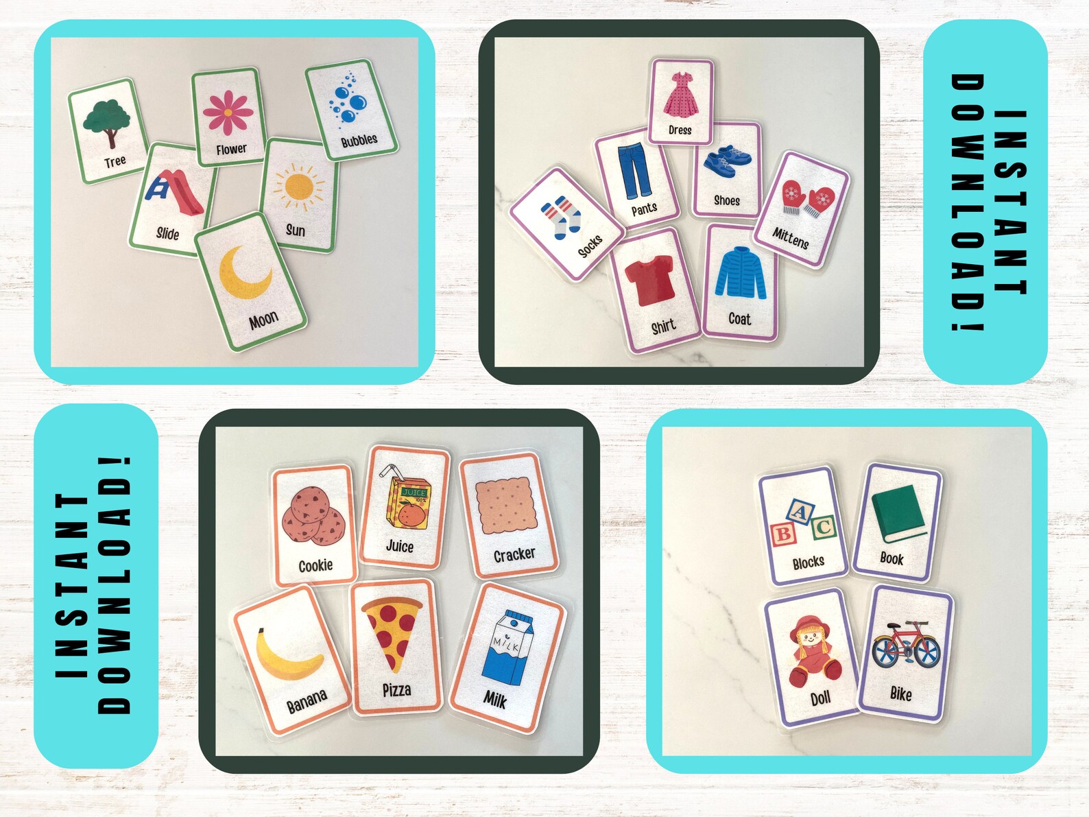 Printable Flashcards for Preschool and Pre-k | Flash Cards for Toddlers ...