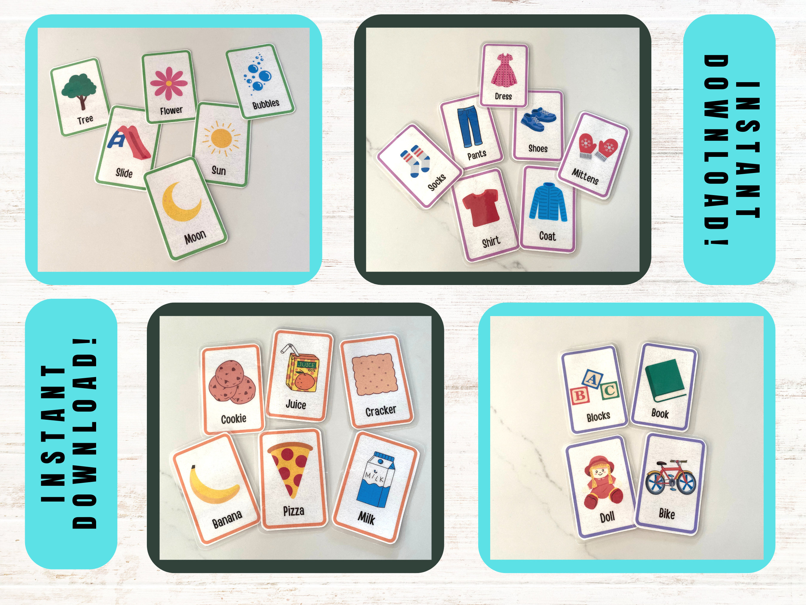 Printable Flashcards for Preschool and Pre-k | Flash Cards for Toddlers ...