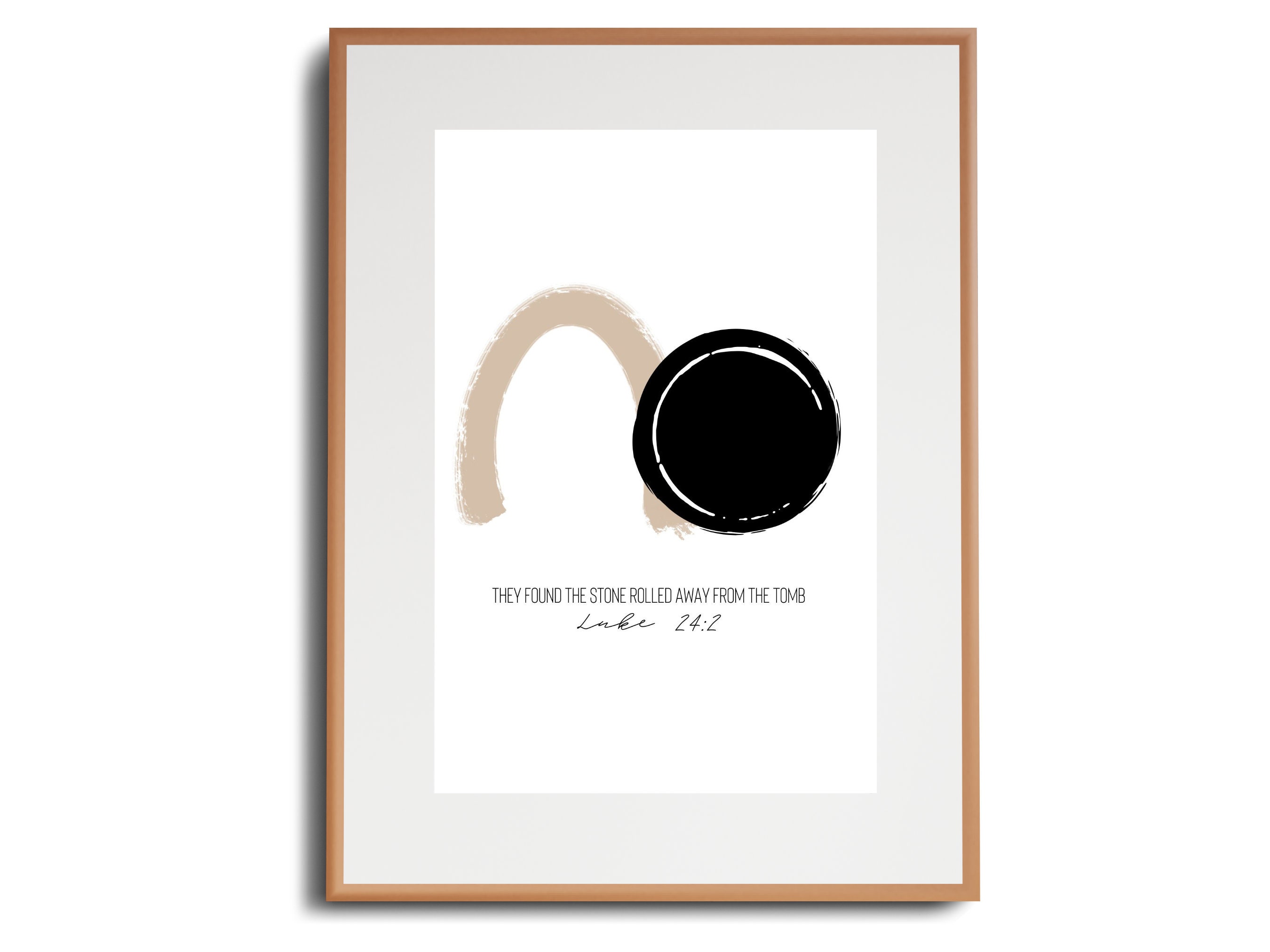 He is Risen Wall Art | Empty Tomb Print | Easter Decor | Luke 24:2 ...