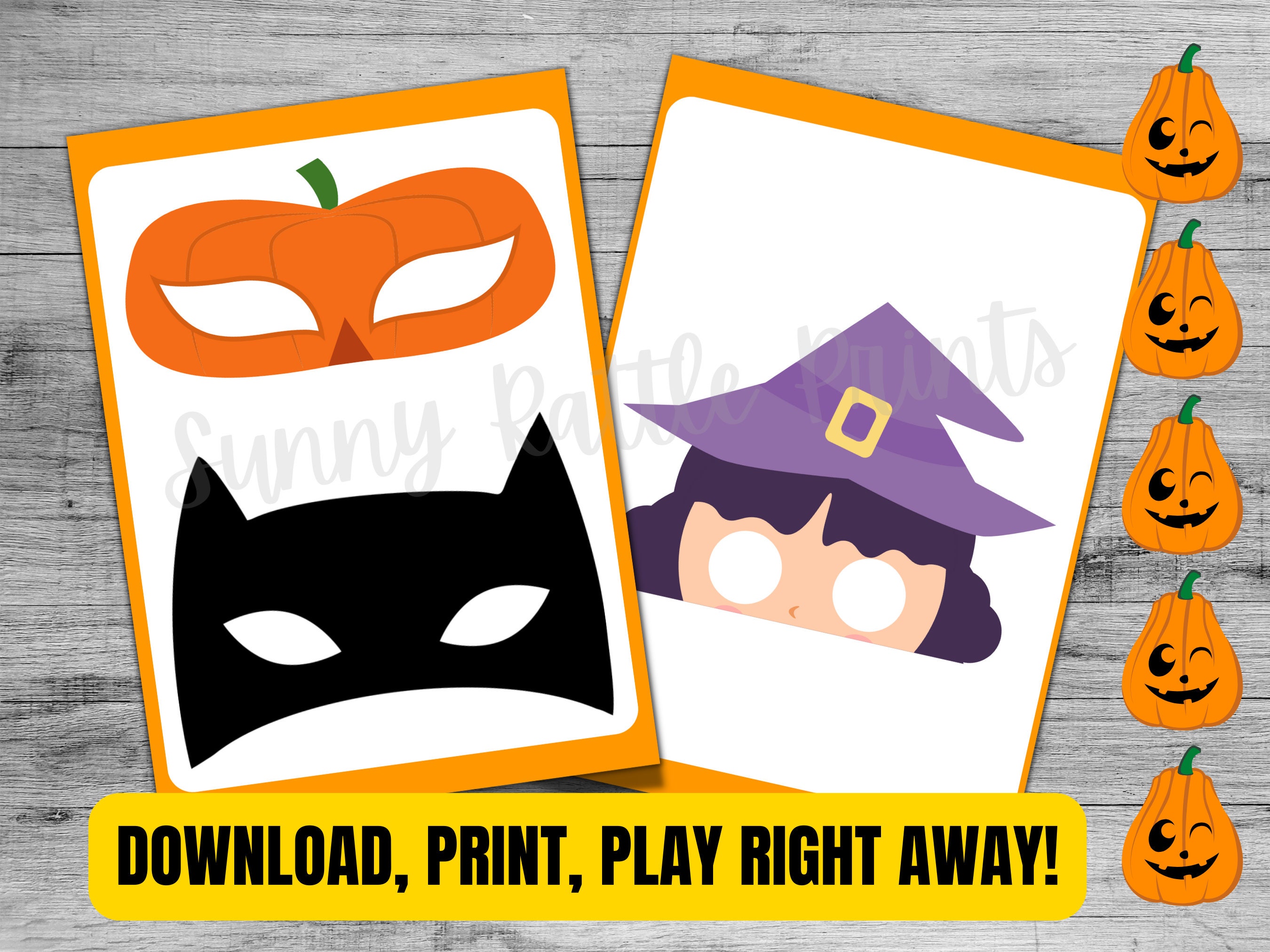 Printable Kids Halloween Masks | Halloween Craft Activity | Printable ...