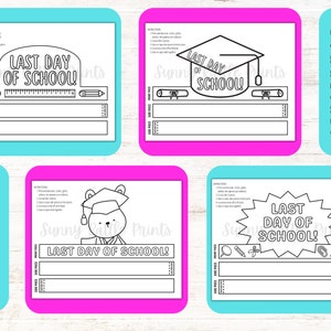 Last Day of School Paper Crown Hats | Kids Craft Activity | Coloring ...