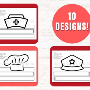 Community Helpers & Heroes Paper Crown Hats | Jobs and Careers Kids ...