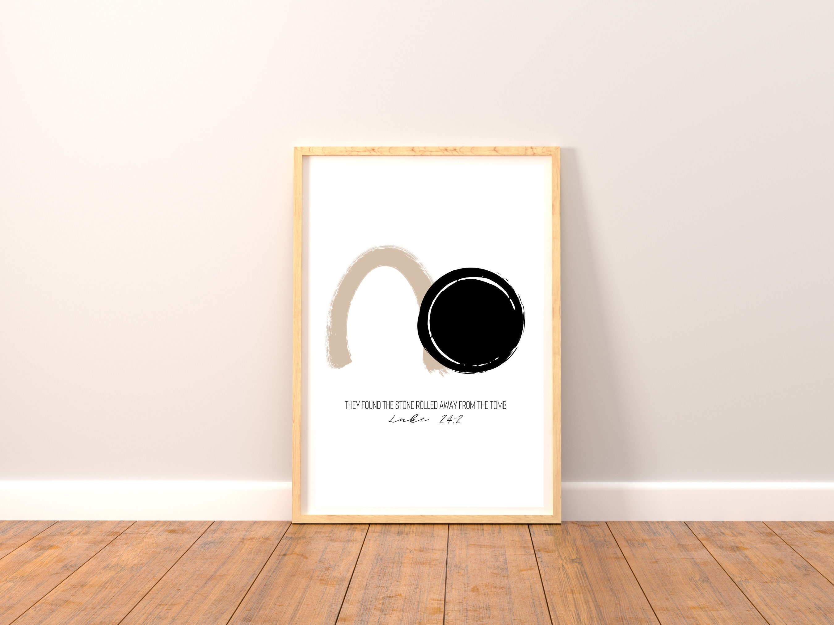 He is Risen Wall Art | Empty Tomb Print | Easter Decor | Luke 24:2 ...