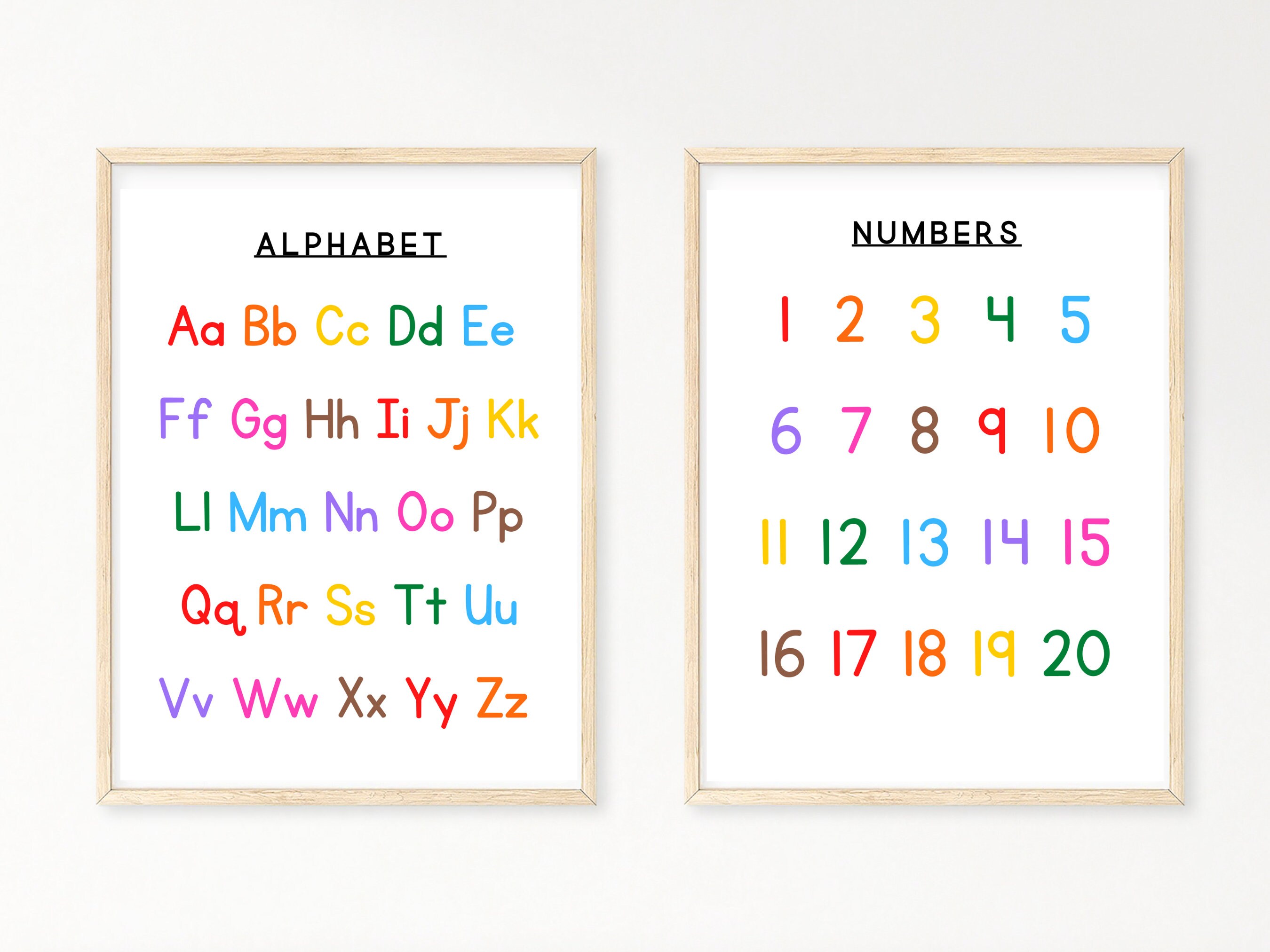 8 Educational Posters Classroom Wall Art Nursery Decor Homeschool ...