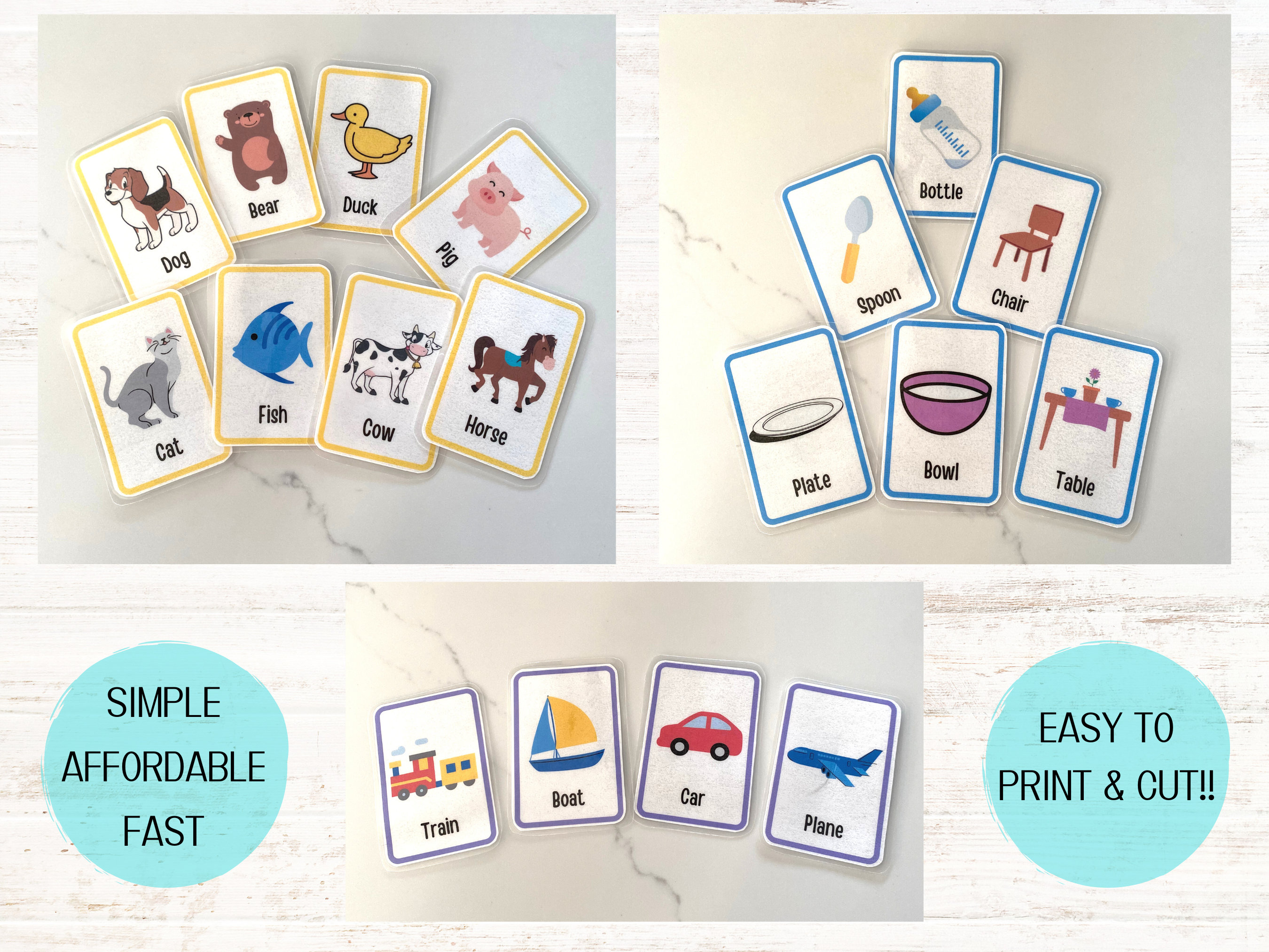 Printable Flashcards for Preschool and Pre-k | Flash Cards for Toddlers ...